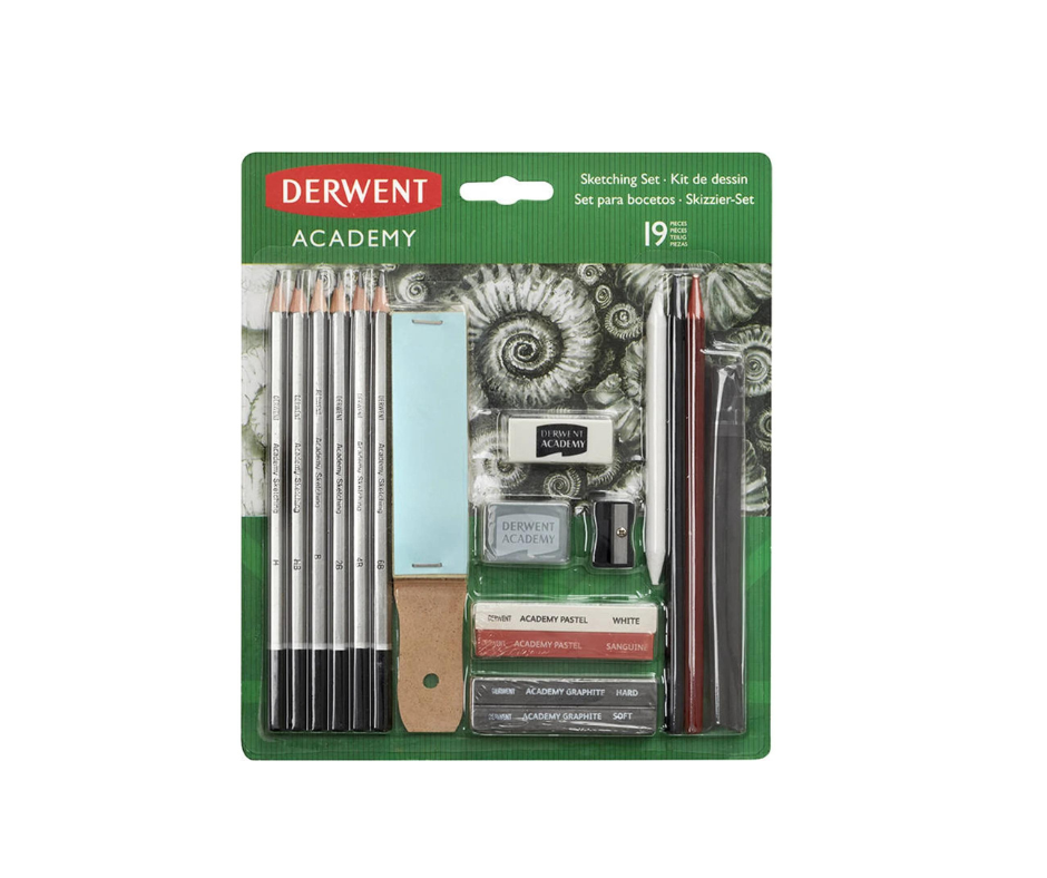 SKETCHING SET DERWENT ACADEMY - SET DA DISEGNO 19 PZ - Cartoleria L ...